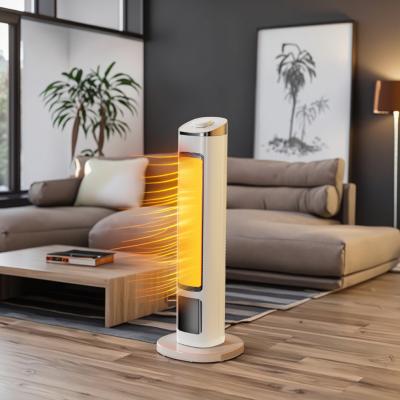 China Silent Home/Office Electric Heater Energy-Saving Graphene 3D Flame Effect 3s Rapid 2-Dial Control Tip-Over Freestanding PTC for sale