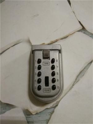 China Password Combination Key Lock Box Wall Mount Solid Zinc Alloy Body Silver for sale