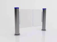 China Automatic 168mm Cylindrical Swing Speed Gate Turnstile Rapid Access Door Security Barrier System for sale