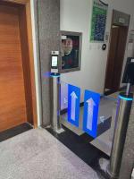 China Automatic 168mm Cylindrical Swing Speed Gate Turnstile Rapid Access Door Security Barrier System for sale