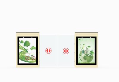 China Dual Lane Sliding Speed Gate System Half Height PSD Automatic Access Door Office Control for sale