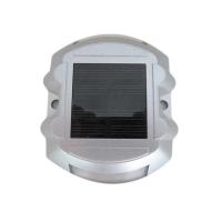 China Aluminum Solar Road Stud IP68 Waterproof 6 LED Flashing Warning Light 110x95x23mm for sale