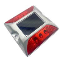 China Solar LED Road Marker Flashing 6 LED IP68 Waterproof 20T Load Capacity for sale