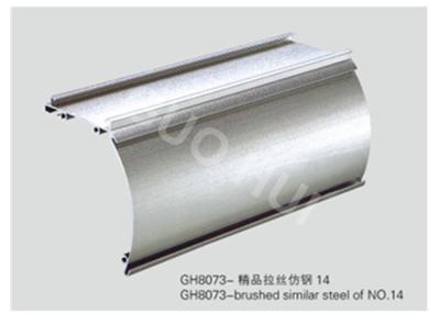 China Extruded Aluminum Rails For Curtain , Brushed 6 Series Alloy Aluminum Extrusion Profiles for sale