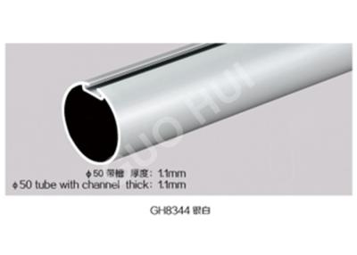 China Silver Anodized Aluminium Curtain Rods For Electric Rails Series ∮ 50 mm ISO9001 for sale
