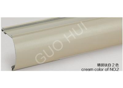 China electrophoresis aluminium extrusion profiles for curtain, cream color  02 #, new color for sale