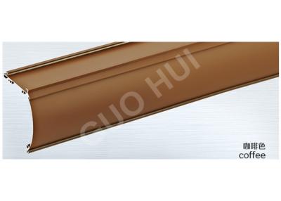 China Anti Aging Powder Coating Aluminium Profiles For Curtain, Coffee Color 21 # Good Surface Appearance for sale