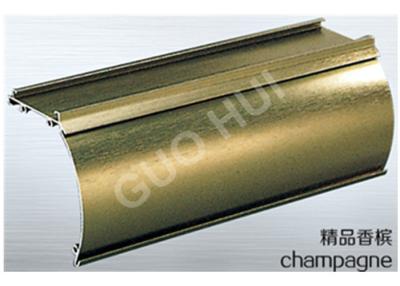 China Brushed Finish Aluminium Channel Sections With 6063 Series Champagne Aluminum for sale