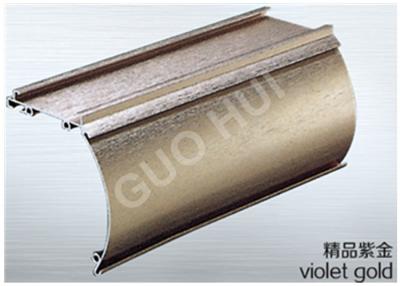 China Brush Finish Extruded Aluminium Sections For Commercial Curtain Track Systems Violet Gold 12 # for sale