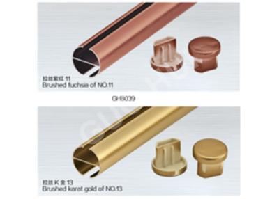 China Aluminum Extrusion Shapes , Extruded Aluminum Rails Curtain Track Parts GB5237 EN755 for sale