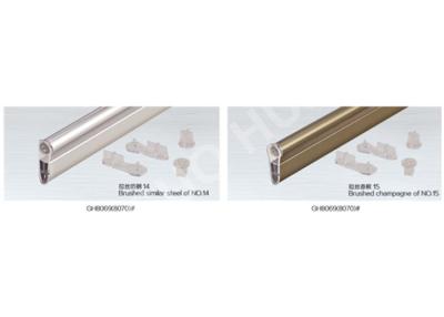 China Silver Anodized / Brushed 6063 Aluminum Trim Molding For Curtain Rail System for sale