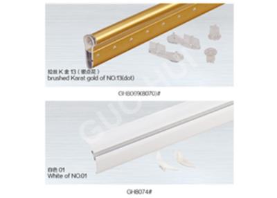 China Brushed Gold Aluminium Channel Extrusions For Curtain Track System ISO9001 ISO14001 for sale