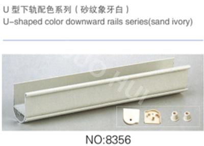China Ivory Color Aluminium Extrusion Profiles for Sheer Blind Pelmet Curtain Rail 5# for sale