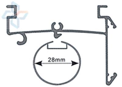 China Powder Coating / Wood Grain / Anodized Aluminium Track Extrusions For Custom Roman Shade Hardware for sale