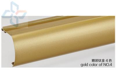 China Electrophoresis Aluminium Profiles Track Rods For Curtains , Gold Color Painting Custom Aluminum Enclosures for sale