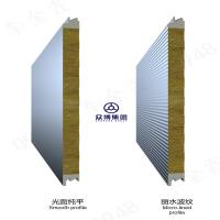 China Rock Wool Core Composite Panel with Polyurethane Edge Sealing 50mm Thickness Class A Non Combustible for sale