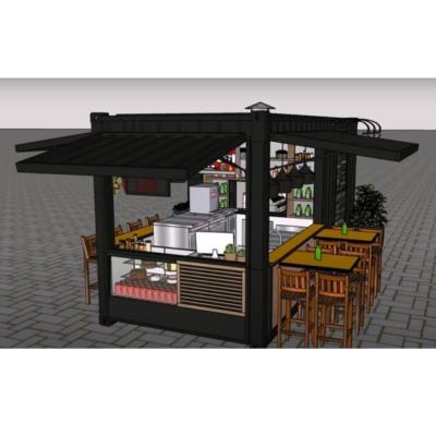 Cina caffè prefabbricato Antivari della caffetteria del container degli alimentari veloci minuscoli di progettazione di 20ft 40ft in vendita
