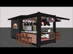 caffè prefabbricato Antivari della caffetteria del container degli alimentari veloci mobili 40ft della via di 20ft