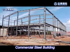 customizable size q235b q345b bolt connection prefabricated steel structure building