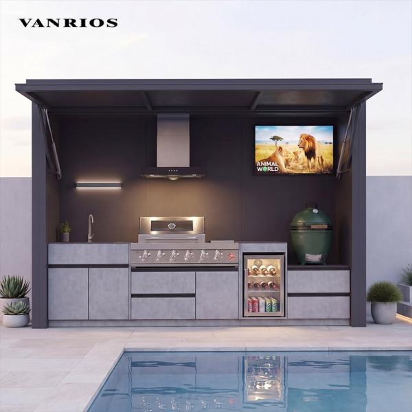 Quality Modular Aluminum Outdoor BBQ Pod Rust Proof Structure Barbeque Pod for sale