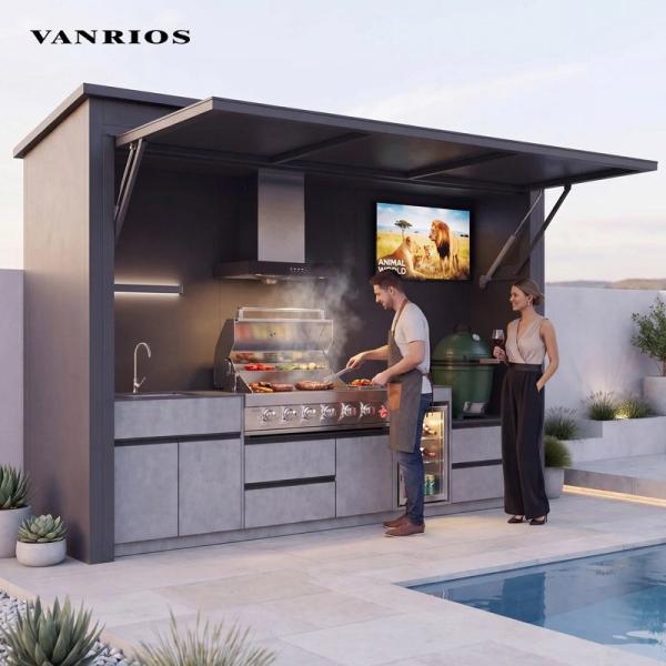Quality Modular Aluminum Outdoor BBQ Pod Rust Proof Structure Barbeque Pod for sale