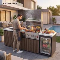 China Zero Maintenance Outdoor Kitchen Set Modular Design Bbq Island Set for sale