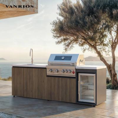 China Zero Maintenance Outdoor Kitchen Set Modular Design Bbq Island Set for sale