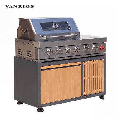 China Modern Modular Freestanding BBQ Grill Aluminum With High Capacity Weatherproof Storage for sale
