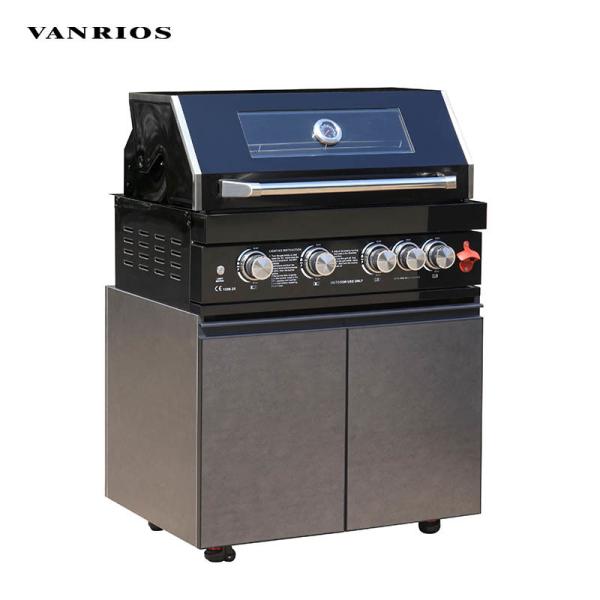Quality High BTU Output Stand Alone Natural Gas Grill With Rust Free Aluminum Cabinet And SUS304 Stainless Steel Construction for sale