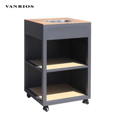 China Premium Aluminum Outdoor Kitchen Corner Cabinet With Built In Ice Bin for sale
