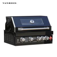 Quality SUS304 Stainless Steel Built In 4 Burner Grill with Rear Burner for sale