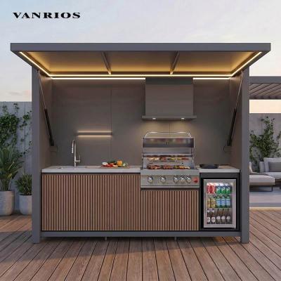 China All In One Outdoor BBQ Station With 4 Burner Grill Weather Ready 723 × 460 Mm for sale