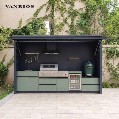 China Multi Cooking Outdoor BBQ Pod with Gas & Ceramic Grills  22.1KW 75300 BTU 650×460mm for sale