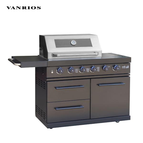 Quality Professional Stainless Steel Grill Cabinet Unit With Multi-Burner Gas Grill for sale