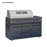 Quality Executive Freestanding BBQ Grill Cabinet Unit With Professional 8-Zone Gas for sale