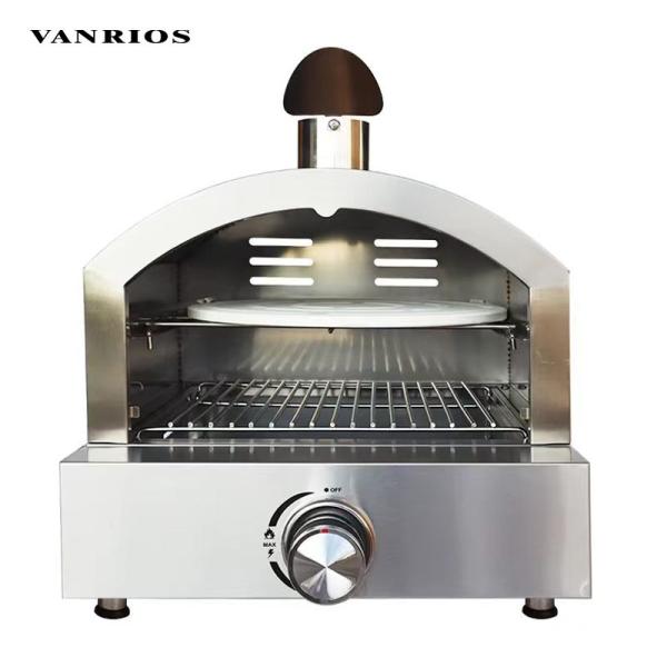 Quality Compact Stainless Steel Tabletop Gas Pizza Oven Durable 330 × 340 Mm for sale