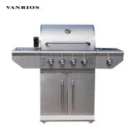 Quality All Stainless Steel Mobile Freestanding BBQ Grill Cabinet With Side Burner for sale