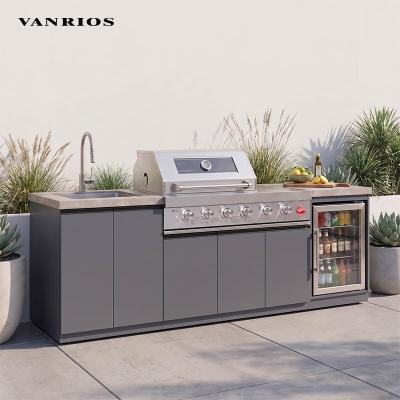 China Contemporary Outdoor Kitchen Set With Grill & Storage Bbq Kitchen Island for sale