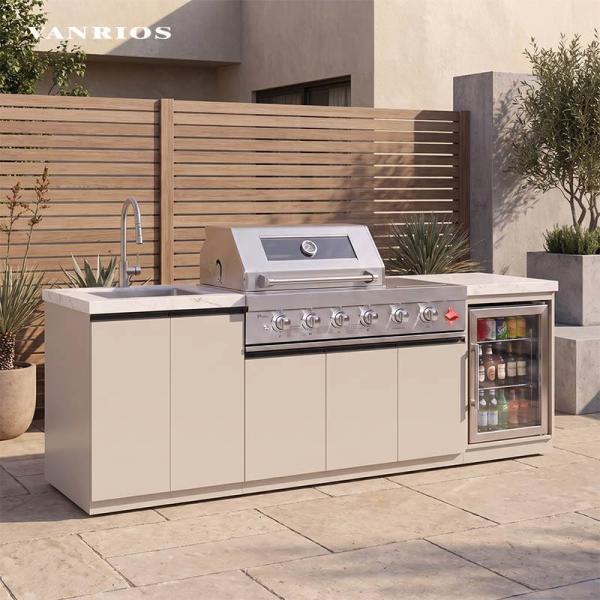 Quality Contemporary Custom Outdoor Kitchen Islands OEM ODM For Villa Hospitality for sale