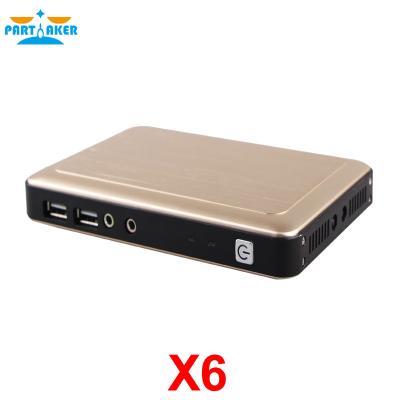 China Partaker Mini PC Computer Thin Client X6 Linux Embedded 1080P 1G RAM+8G FLASH RDP 8.0 Server OS Support Win7/8/Linux for sale