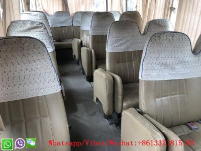 China Grey Color Used Toyota Coaster Bus 1HZ  Manual Transmission   Second Hand Diesel Bus 23-30 Passenger for sale