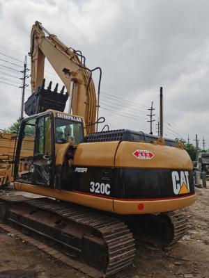 Cina escavatore del CAT 320c dello zappatore di colore di giallo dell'escavatore del cingolo del secchio 0.8M3, macchinario di costruzione della seconda mano in vendita