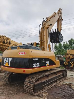 Cina escavatore del CAT 320c dello zappatore di colore di giallo dell'escavatore del cingolo del secchio 0.8M3, macchinario di costruzione della seconda mano in vendita