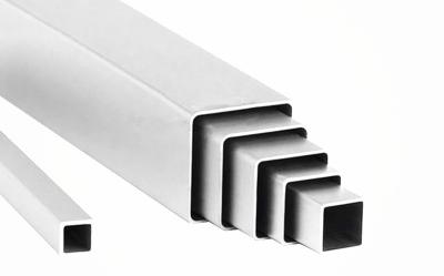China Anodised Aluminium Tube Profiles Silver Square Hollow Pipe 100 x 100 for sale