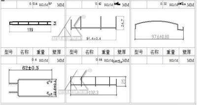China Powder Coated Aluminium Door Window Extrusion Profiles 6063 T5 Te koop