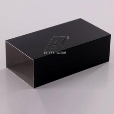 China Black Extruded Aluminium Profiles , Aluminum Square Tubing Powder Coating for sale