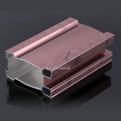 China Exquisite Grain Aluminum Profile For Kitchen Cabinet Different Rose Finish for sale