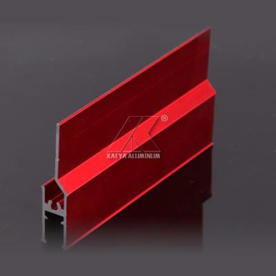 China Red Anodized Wardrobe Aluminium Profile RoHS Leakproof Antioxidant Sturdy for sale