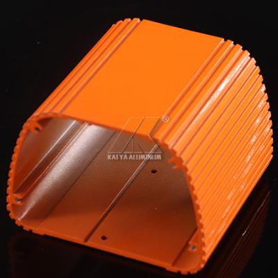 China 2200pa Large Aluminum Extrusions , Aluminum Alloy Profile Orange Anodized for sale