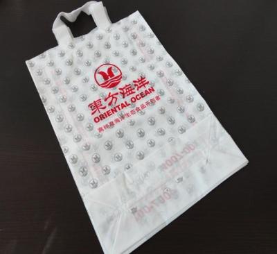 China LDPE soft loop handle shopping bag for sale